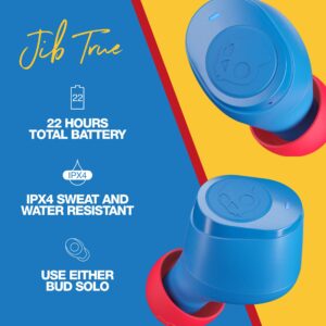 Skullcandy Jib True In-Ear Wireless Earbuds, 22 Hr Battery, Microphone, Works with iPhone Android and Bluetooth Devices - 92 Blue