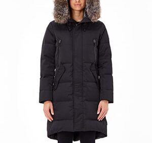 tumi women's arctic parka, black, large