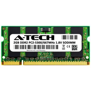 A-Tech 2GB RAM for Toshiba Satellite P105 | DDR2 667MHz SODIMM PC2-5300 200-Pin Non-ECC Memory Upgrade Module