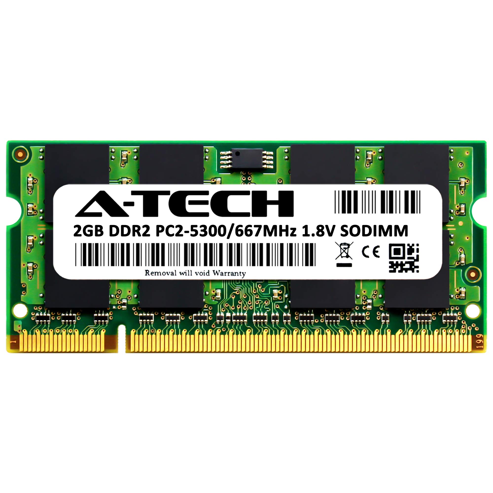 A-Tech 2GB RAM for Toshiba Satellite P105 | DDR2 667MHz SODIMM PC2-5300 200-Pin Non-ECC Memory Upgrade Module