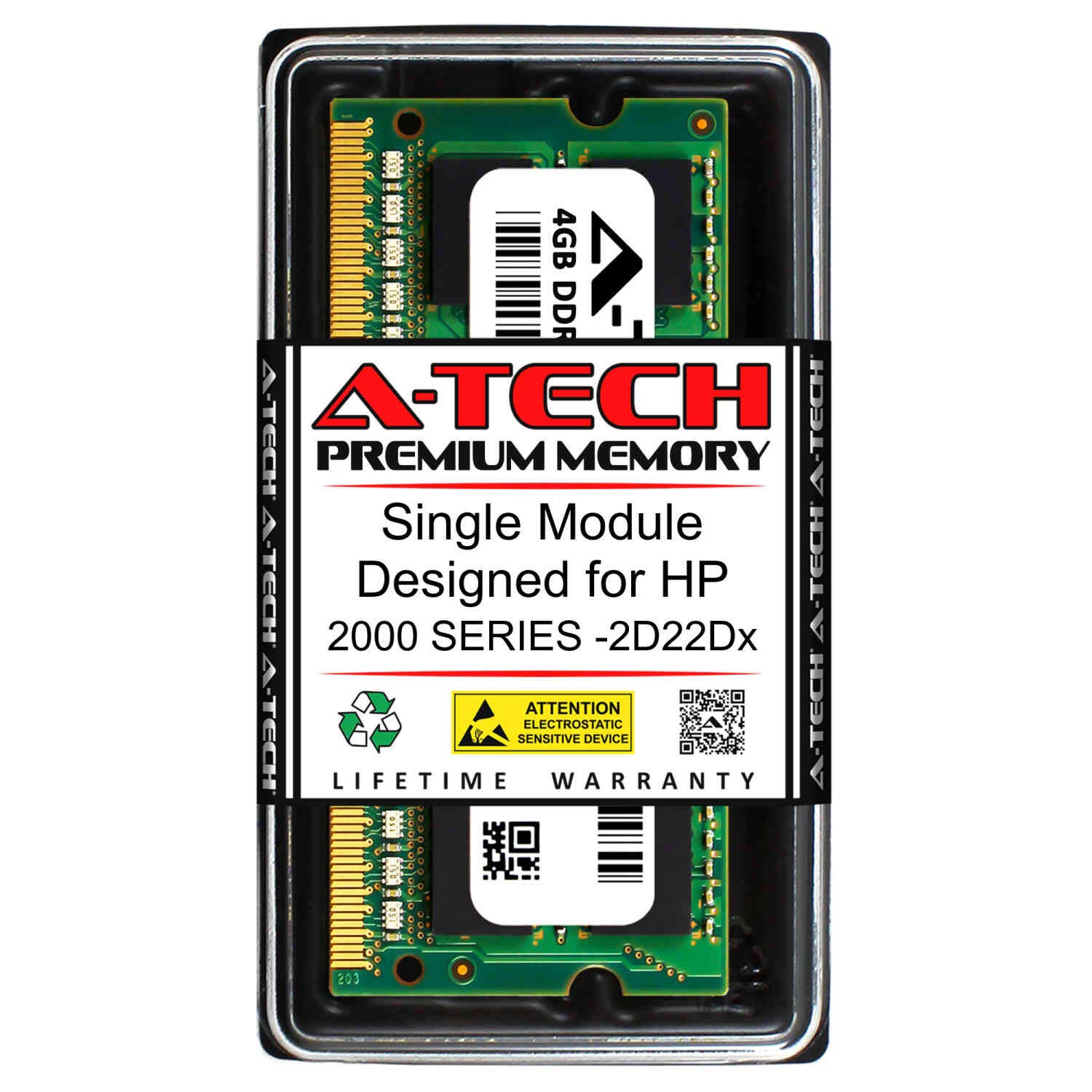 A-Tech 4GB RAM for HP 2000 Series -2D22DX | DDR3 1600MHz SODIMM PC3-12800 204-Pin Non-ECC Memory Upgrade Module