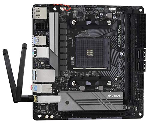 ASRock A520M-ITX/AC Supports 3rd Gen AMD AM4 Ryzen™ / Future AMD Ryzen™ Processors (3000 and 4000 Series Processors) Mini ITX Motherboard