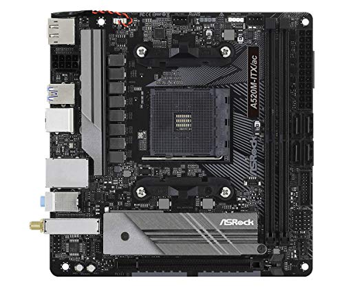 ASRock A520M-ITX/AC Supports 3rd Gen AMD AM4 Ryzen™ / Future AMD Ryzen™ Processors (3000 and 4000 Series Processors) Mini ITX Motherboard