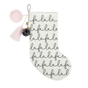 stephan baby wool felt keepsake christmas stocking, fa la la