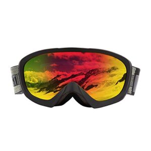 monkey forest ski goggles snowboard, 100% uv protection snowmobile goggles men women for youth