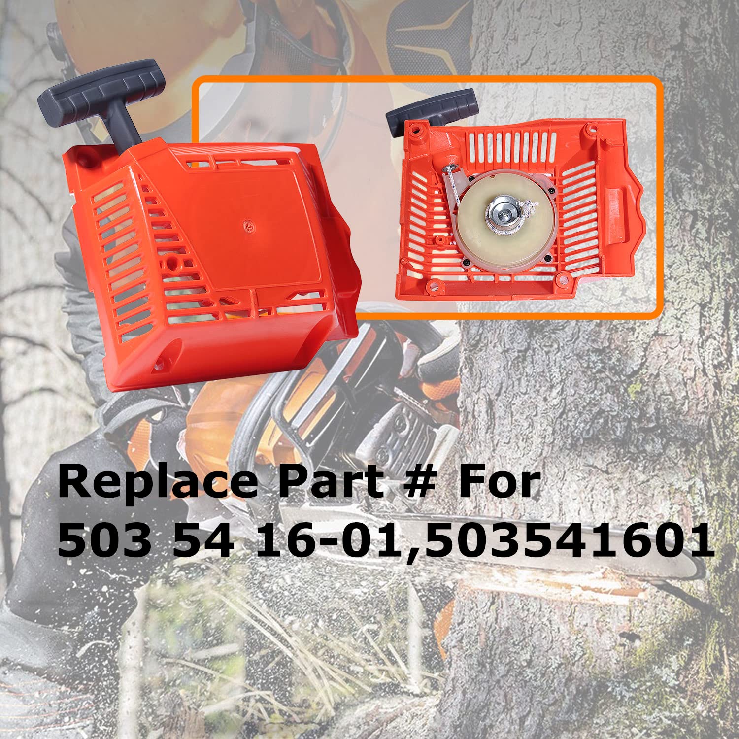 Mtanlo Recoil Pull Starter Assembly for Husqvarna 262XP 254 257 261 254XP 257XP Chainsaw Replacement Parts 503 54 16-01,503541601