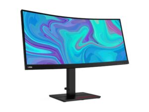 lenovo thinkvision t34w-20 34" wqhd curved screen wled lcd monitor - raven black - 3440 x 1440 - hdmi - displayport - usb hub - usb type-c