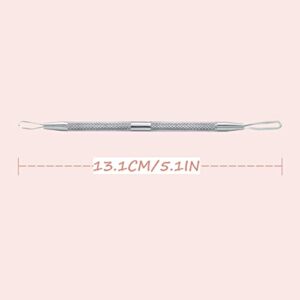 Professional Blackhead Remover Blemish Extractor Tool - Pimple Comedone Removal 2-in-1 Stainless Steel Pimple Popper(2pcs)