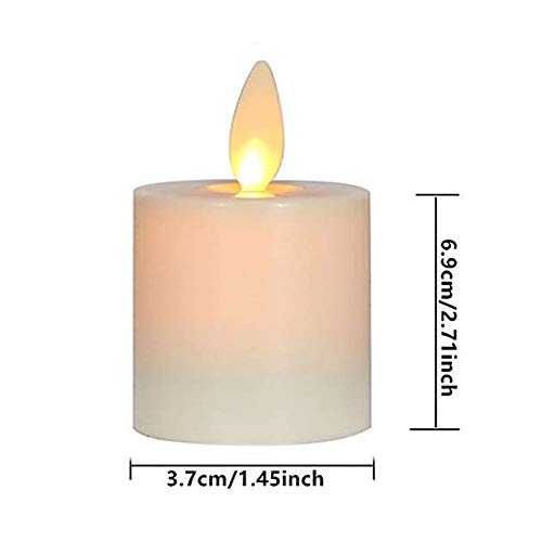 LED Moving Wick Candles with Timer, Battery Operated Flameless Electric Romantic Candles with Flickering Warm White Light, Flameless Fake Candles with Holders for Home Fireplace Christmas or Halloween