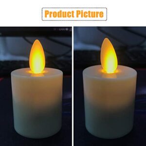 LED Moving Wick Candles with Timer, Battery Operated Flameless Electric Romantic Candles with Flickering Warm White Light, Flameless Fake Candles with Holders for Home Fireplace Christmas or Halloween