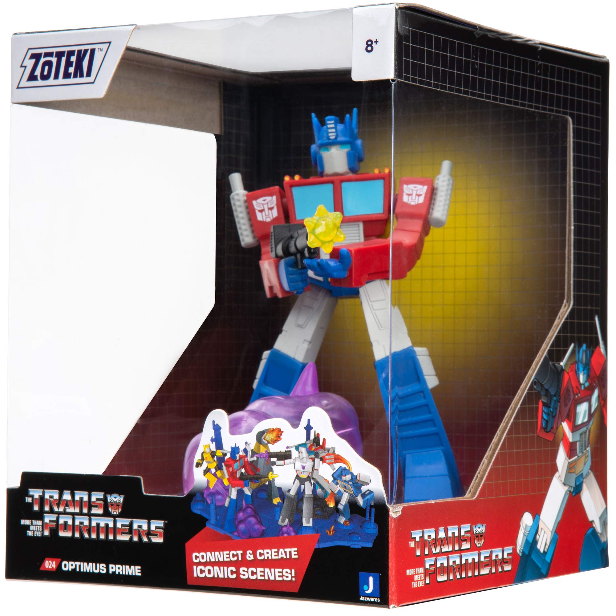 Zoteki Transformers Optimus Prime - 4” Collectible Figure - Collect All Series 1: Fan Favorite Characters Optimus Prime, Megatron, Starscream, Soundwave, Grimlock, Bumblebee, Mystery Chase Variant