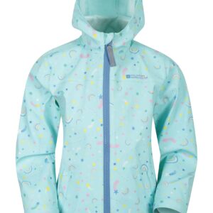 Mountain Warehouse Kids Raindrop Waterproof Rain Jacket & Pants Set Teal 3T-4T