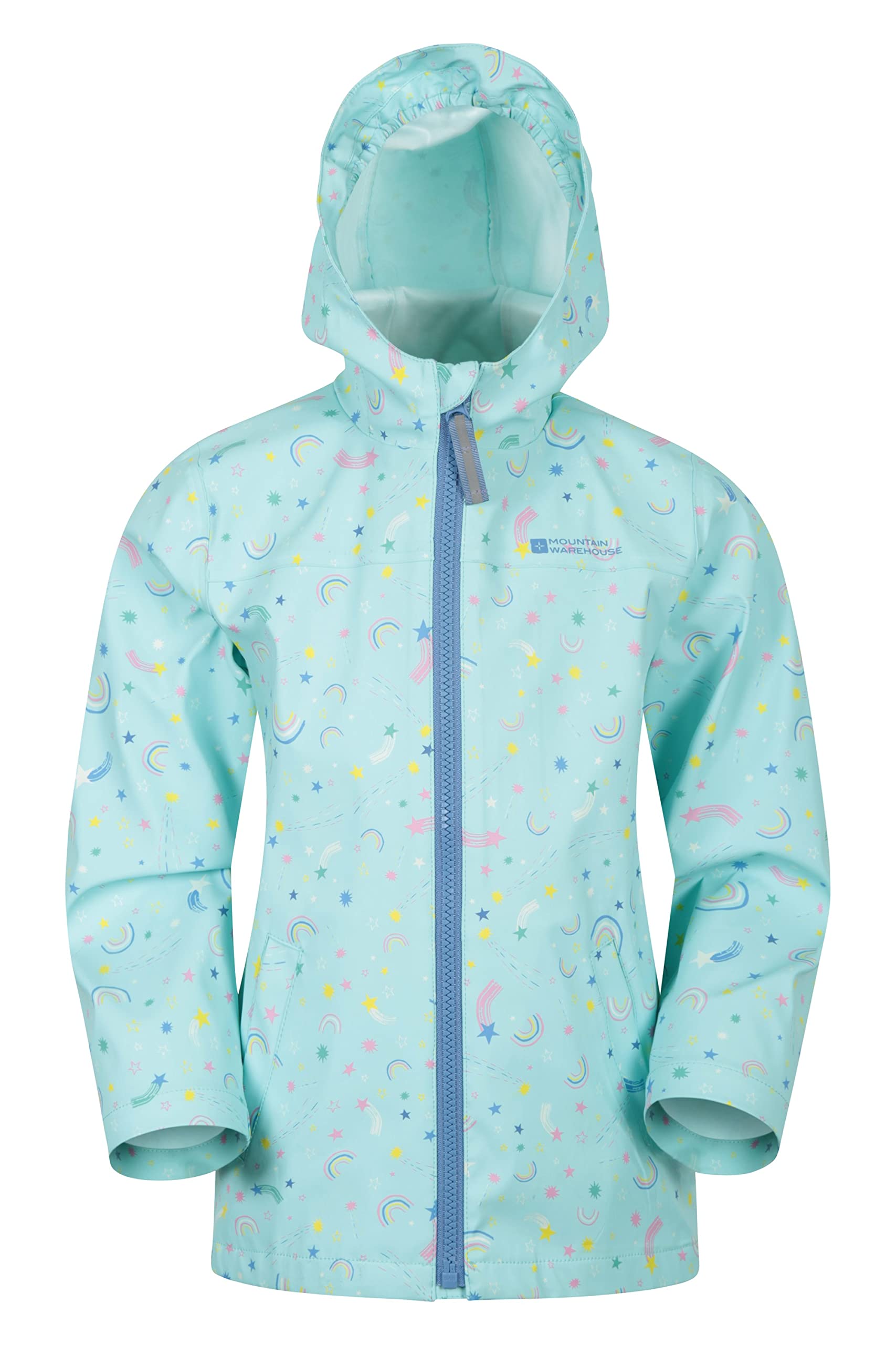 Mountain Warehouse Kids Raindrop Waterproof Rain Jacket & Pants Set Teal 3T-4T