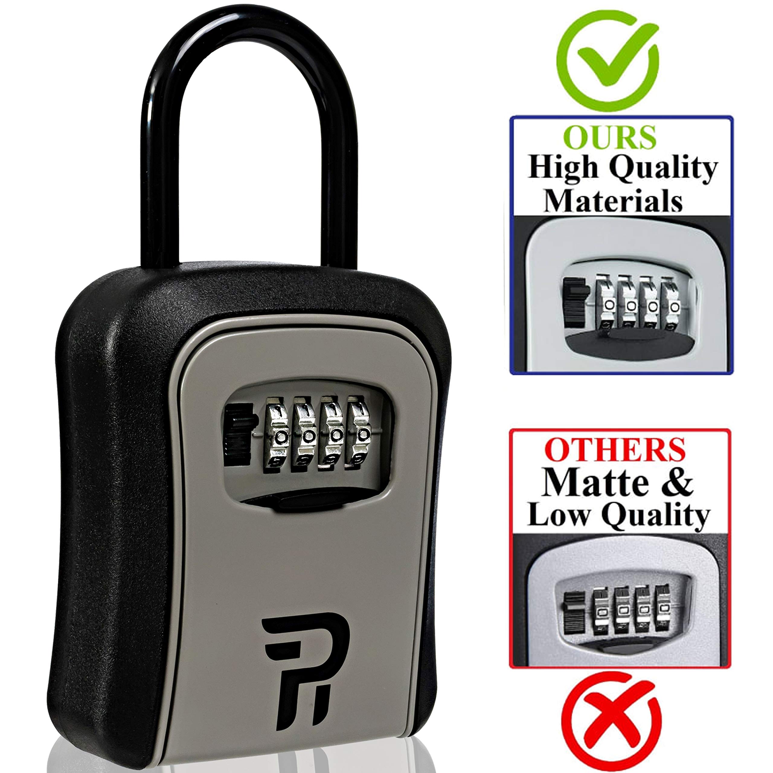 Key Lock Box for Outside - Realtor Lockbox for House Keys Outdoor - Combination Key Hiders to Hide a Key Safe Storage