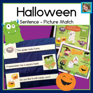 halloween literacy center with reading, writing and more