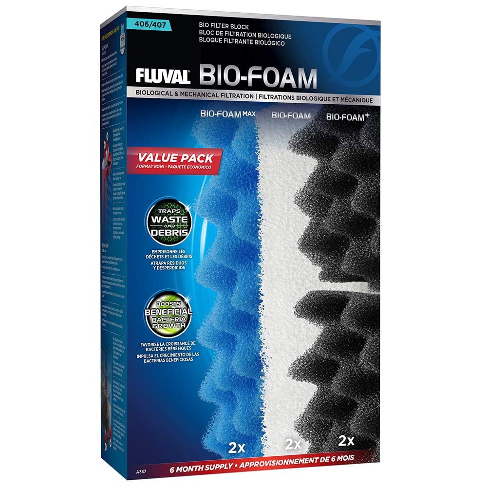 Fluval 406/407 Bio Foam Value Pack, Replacement Aquarium Filter Media