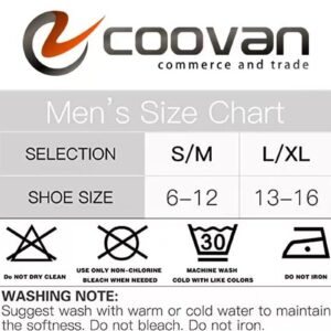 COOVAN Men's Athletic Ankle Socks 12 Pack Mens Cushion Comfort Casual Running Sock Size 10-13