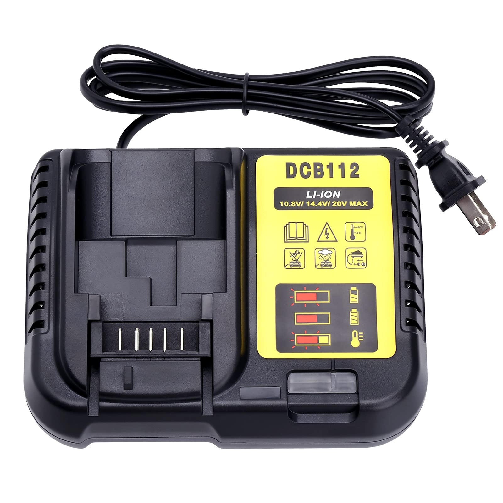 Yongcell 12V-20V and 60V MAX Battery Charger Replacement for Charger DCB112 DCB115 DCB118 DCB107 Compatible with 20V 60V MAX Lithium Battery DCB206 DCB120