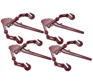 mytee products (4 pack recoil-less safety g70 chain lever snap binder 5/16" - 3/8" 5400 wll flatbed