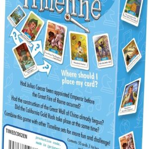 Zygomatic Timeline Events Card Game | Fun Educational Trivia Game for Adults and Kids | Ages 8+ | 2-6 Players | Average Playtime 15 Minutes | Made by