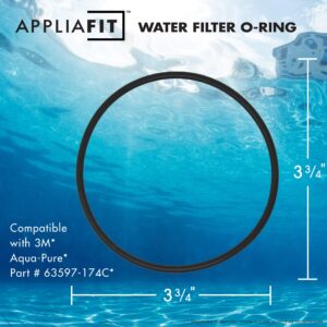 AppliaFit O-Rings Compatible with 3M Aqua-Pure 63597-174C and 63597-174P for Aqua-Pure Water Filters AP101T, AP11T, AP102T and More. Also Compatible with Watts Premier WP252235 (6-Pack)