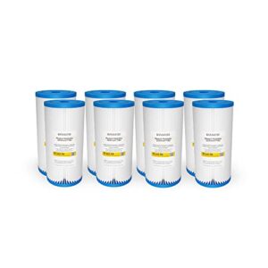 8 pack r50-bbsa compatible heavy duty 10" x 4.5" water cartridge hd-950 filters packs (50 micron) compatible with 10" bb whole house systems