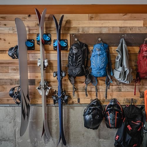 Gravity Grabber - Ultimate Ski & Snowboard Wall Rack | Secure, Non-Slip Storage | Fits Any Ski/Board | Garage Organization | Ski Storage Rack | Snowboard Storage Rack | Winter Gear Organizer | 3 Pck