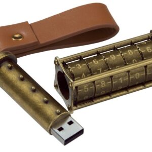 Cryptex USB Flash Drive, Antique Gold, 64 GB