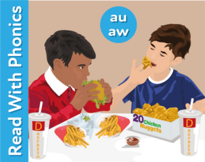 donalds: learn the phonic sound au & aw (author, straw)