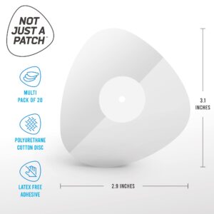 Not Just A Patch Freestyle Libre 2 Sensor Covers (20 Pack) CGM Sensor Patches for Freestyle Libre 2 - Transparent Clear Water Resistant & Durable - Pre-Cut Freestyle Libre 2 Sensor Covers