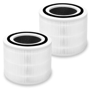 rongju 2 pack core 300 replacement filter compatible with levoit core 300, for core 300-rf 3-in-1 activated carbon filter, white