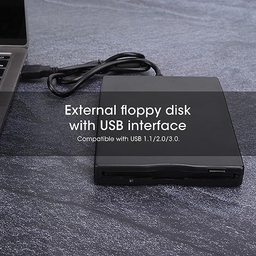 Tangxi 3.5 Floppy Disk Reader, Portable 3.5 USB External Floppy Drive External Removable 3.5-Inch PC Floppy Drive Card Reader for Windows