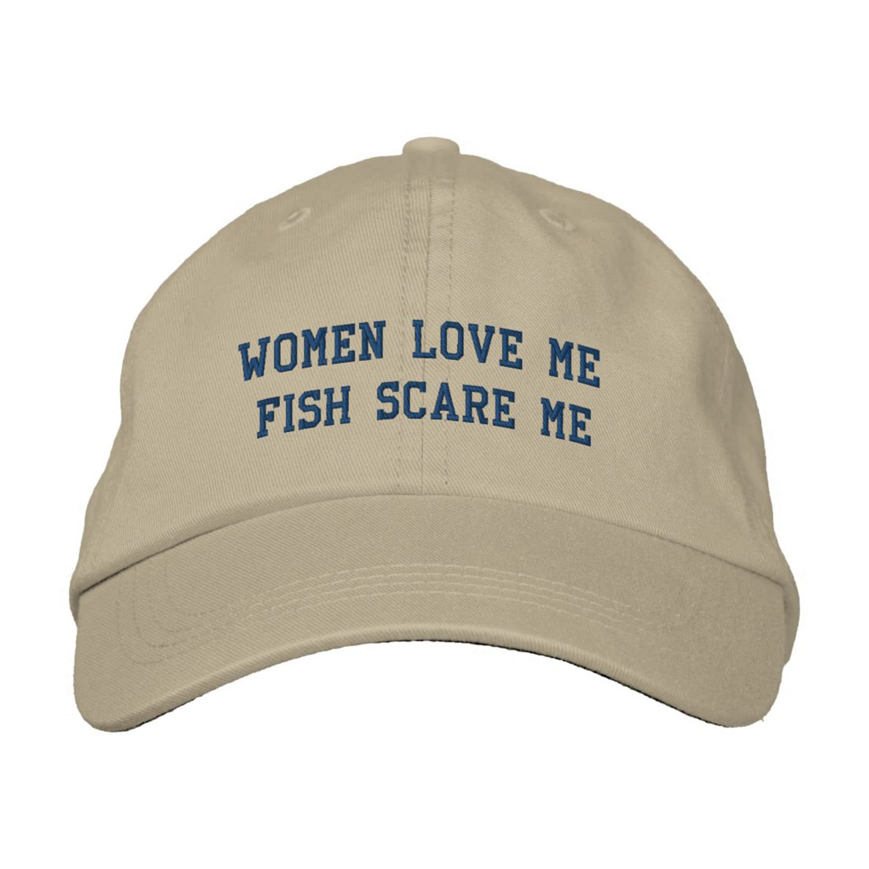 TURESI Baseball Cap Want Me Hats Fish Hat Sun Hats Fear Me, Men's Hat Dad Hat Khaki, Small-Large