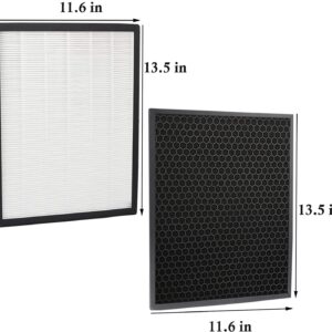 LV-PUR131 Replacement Filters Compatible with LEVOIT Air Purifier Models LV-PUR131s and LV-PUR13, LV-PUR131-RF, 2 Pack True HEPA and Activated Carbon Filters