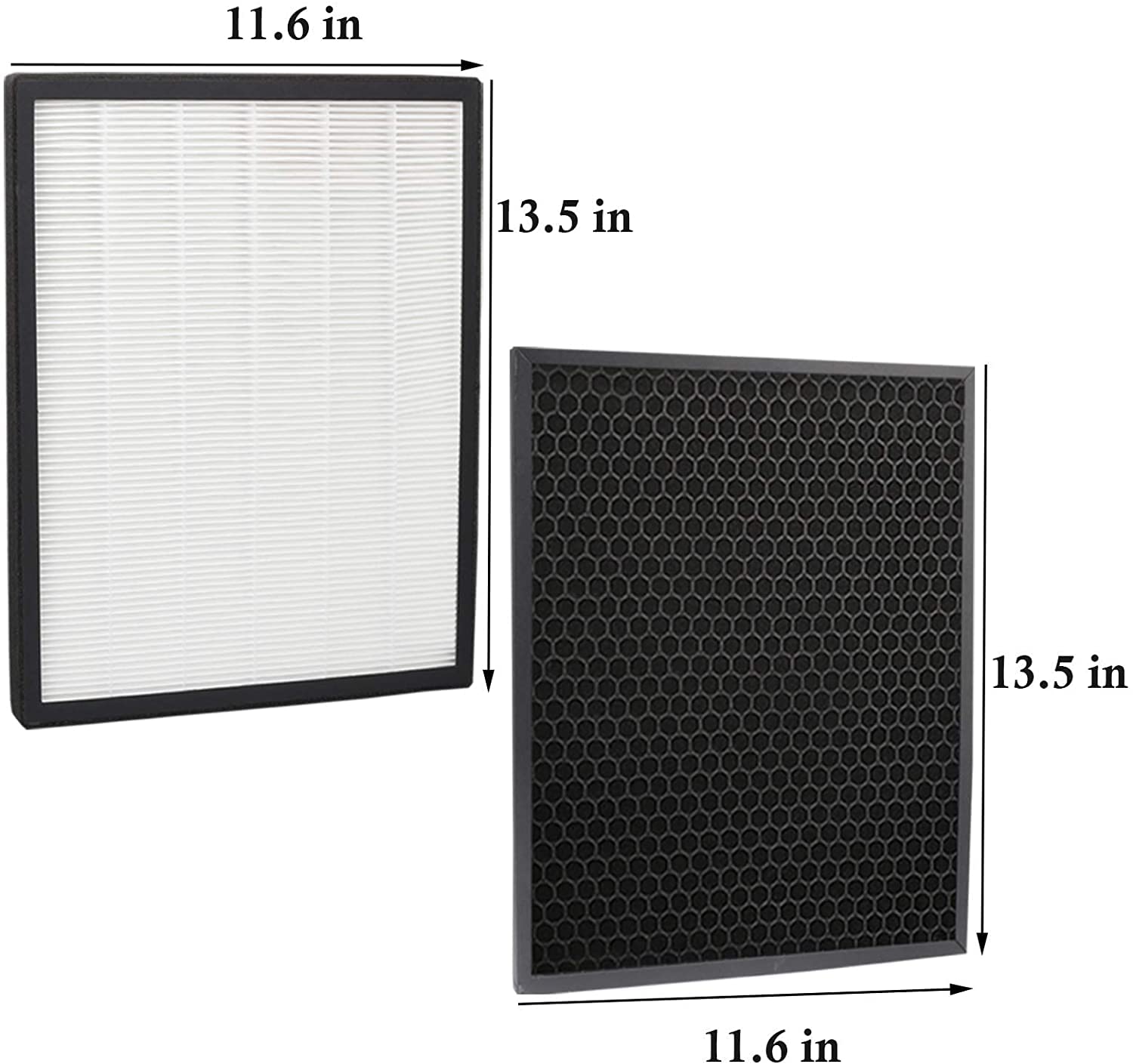 LV-PUR131 Replacement Filters Compatible with LEVOIT Air Purifier Models LV-PUR131s and LV-PUR13, LV-PUR131-RF, 2 Pack True HEPA and Activated Carbon Filters