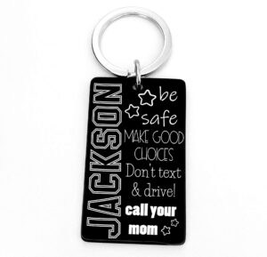 teen son gift, sweet sixteen gift, teenager gift, new driver key chain, drive safe, make good choices, birthday gift, boy key chain