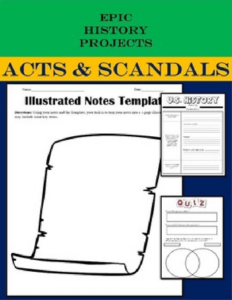 u.s. history: acts and scandals - mini lesson & illustrated notes activity