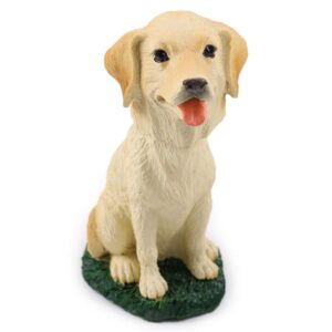 animal den yellow lab dog bobblehead figure for car dash desk fun accessory