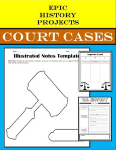 world history: supreme court cases - mini lesson & illustrated notes activity