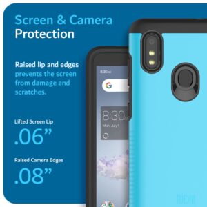 TUDIA Merge DualShield Designed for ZTE Blade A3Prime / ZTE Blade A3Y Case, [Military Grade Drop Tested] Shockproof Rugged Slim Dual Layer Heavy Duty Protection for Z5157V - Blue