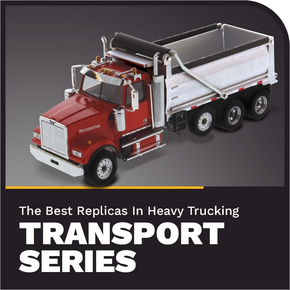 Diecast Masters Western Star 4900 SFFA with Lift Axle Silver Plated Dump | Real Dump Truck Specifications | 1:50 Scale Model Semi Trucks | Diecast Model by Diecast Masters 71067