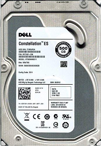 Seagate ST500NM0011 500GB P/N: 9YZ162-036 F/W: PA07 KRATSG Constellation (Renewed)