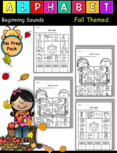 middle sounds fall activities