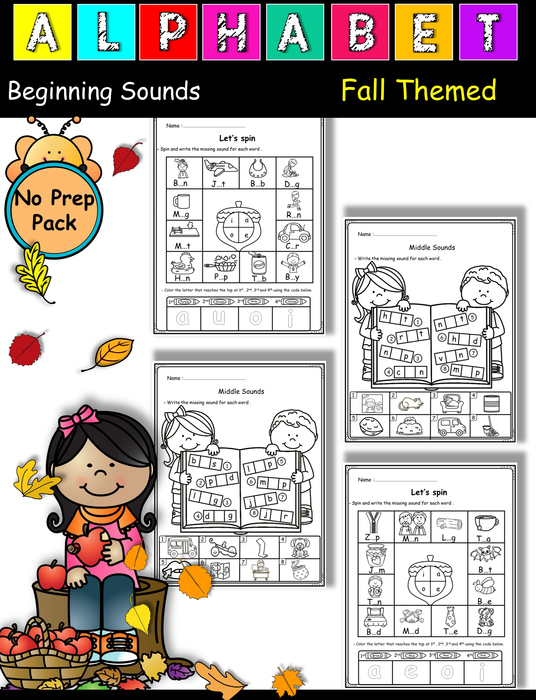 Middle Sounds Fall Activities