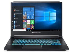 acer predator triton 500 15.6” fhd 144hz gaming laptop, core i7-9750h, rgb backlit keyboard, hd shdr webcam, thunderbolt 3, hdmi, nvidia geforce rtx 2060, win 10, black (32gb ram | 1tb pcie ssd)