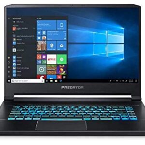 Acer Predator Triton 500 15.6” FHD 144Hz Gaming Laptop, Core i7-9750H, RGB Backlit Keyboard, HD SHDR Webcam, Thunderbolt 3, HDMI, NVIDIA GeForce RTX 2060, Win 10, Black (32GB RAM | 1TB PCIe SSD)