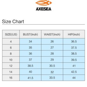 AXESEA Women's Wetsuit One Piece Shorty Wetsuit Eco Friendly Thermal Long Sleeve Front Zipper Diving Suit