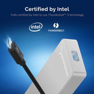 SABRENT Thunderbolt 3 Certified M.2 NVMe SSD Tool Free Solid Aluminum Enclosure (EC-T3NS)