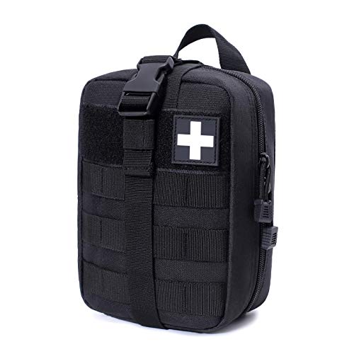 Honestptner Molle Pouch, Sturdy 600D Nylon Tactical Medical Pouch,Rip-Away EMT First Aid Pouch (Bag Only)