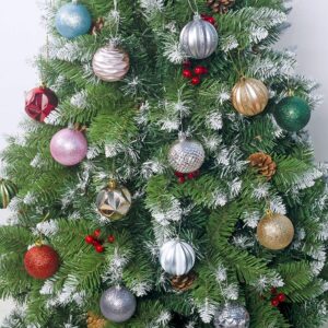 2.36‘’ Christmas Balls Ornaments - 12 Pieces - Christmas Tree Decorations - Silver